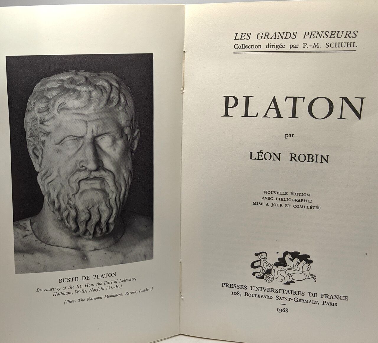Platon - les grands penseurs by Robin Léon: Very Good (1968) | crealivres