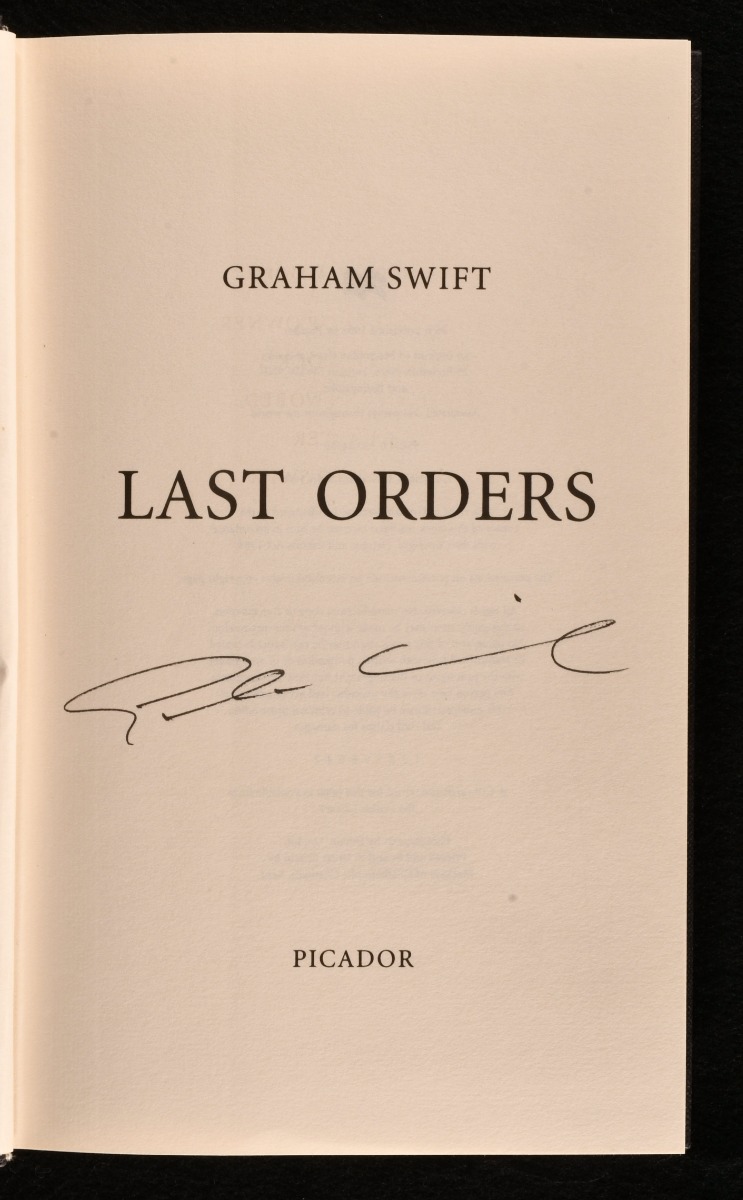 Last Orders by Graham Swift: Fine Cloth (1996) First edition., signed ...