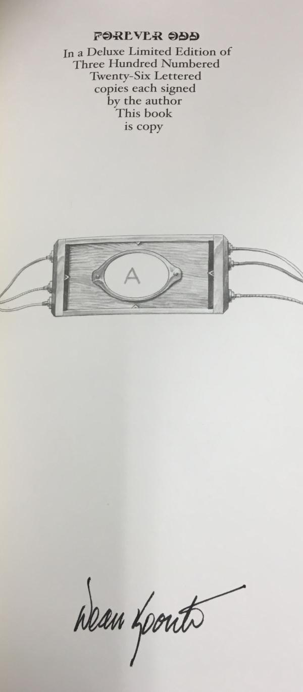 Forever Odd by Dean Koontz Charnel House Signed Limited Lettered ...