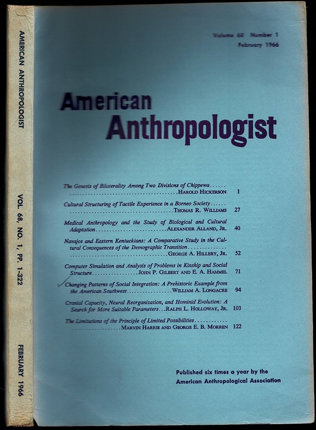 Changing Patterns of Social Integration: A Prehistoric Example from the ...