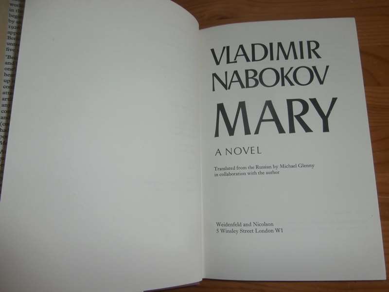 MARY by Nabokov. Vladimir: Near Fine Hardcover (1971) 1st Edition ...