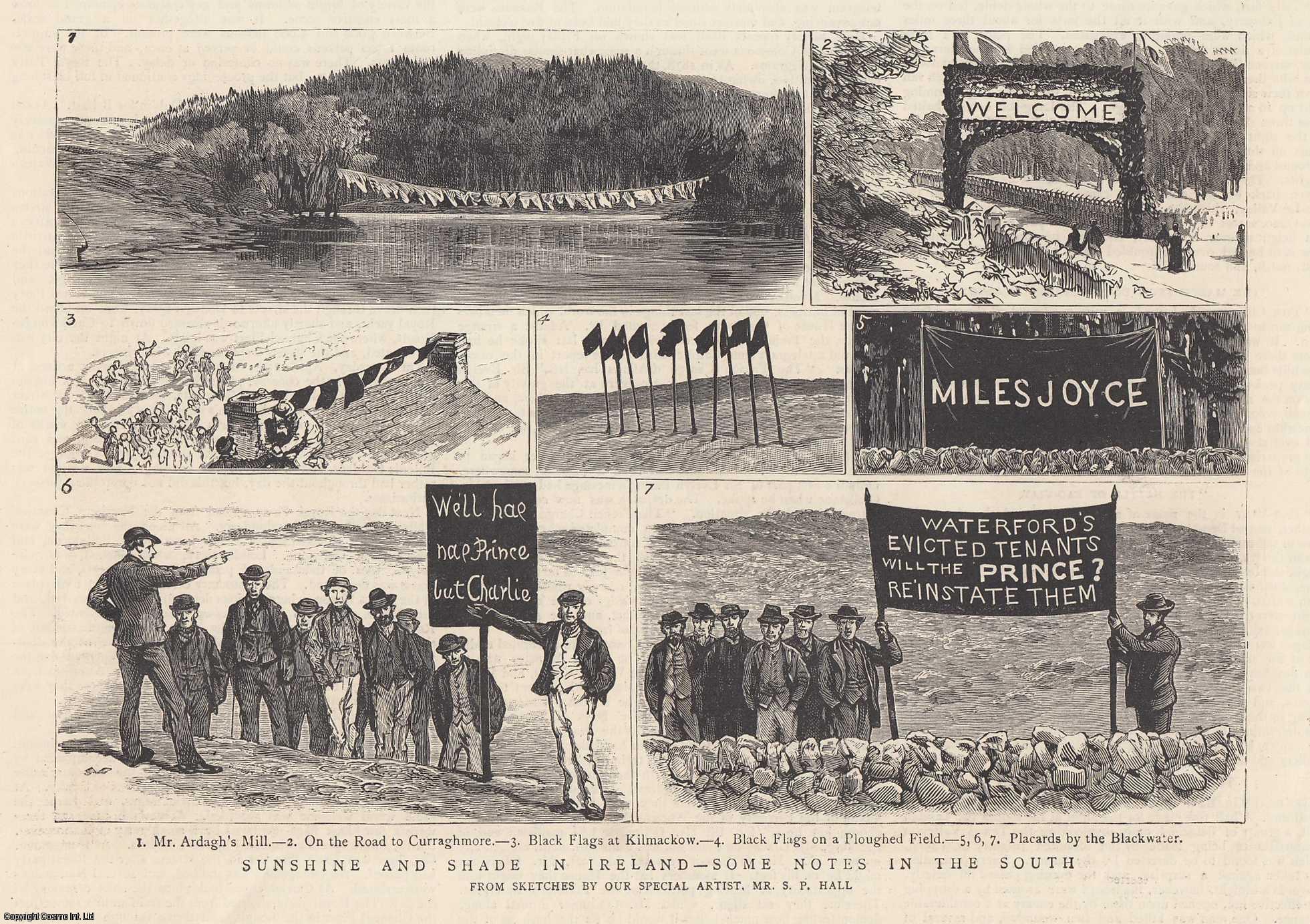 Prince and Princess of Wales' Royal Visit to Ireland, 1885. 34 woodcut ...