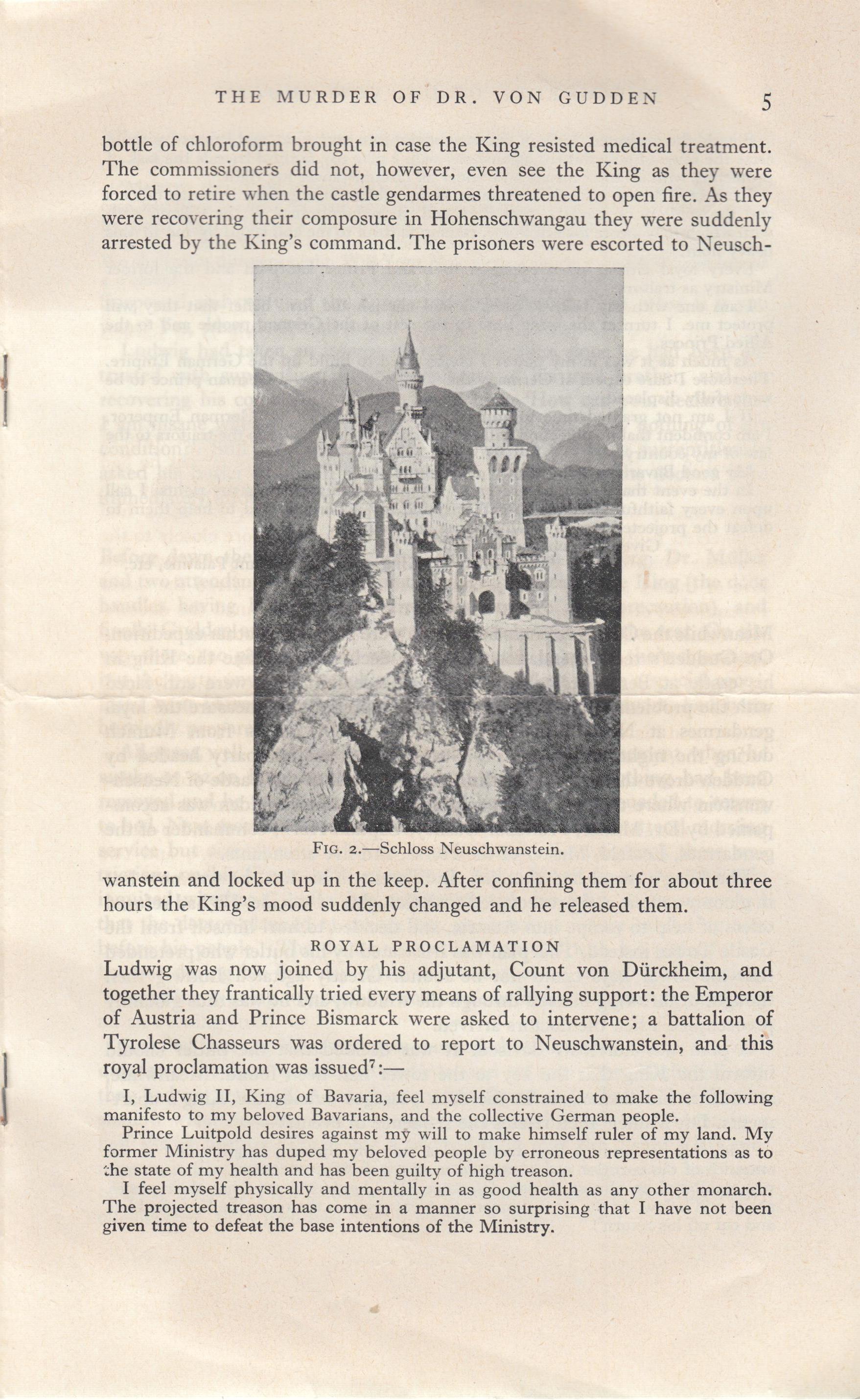 The murder of Dr. Von Gudden by Kenneth Dewhurst: Très bon Couverture ...