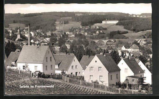Ansichtskarte Selbitz / Frankenwald, Gesamtansicht: (1960) Manuscript ...