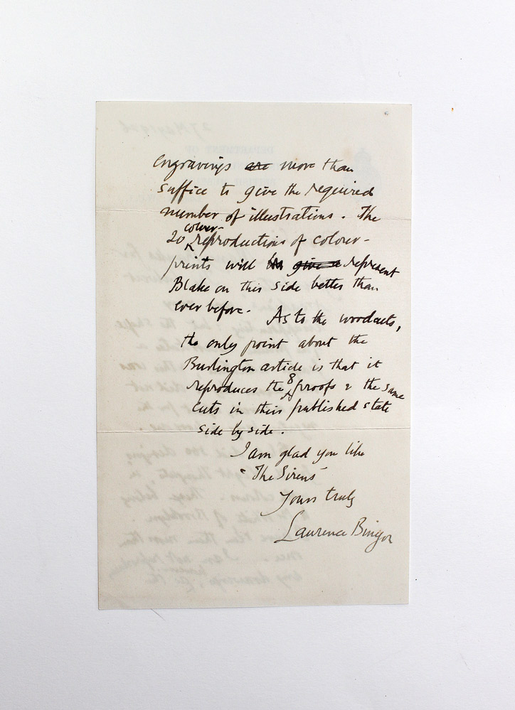 An Original Letter Written and Signed by Robert Laurence Binyon by ...