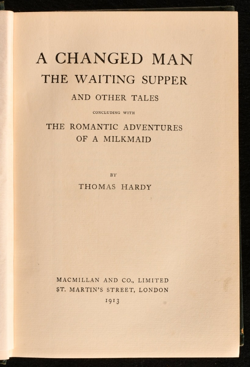 A Changed Man, The Waiting Supper and Other Tales de Thomas Hardy: Good ...