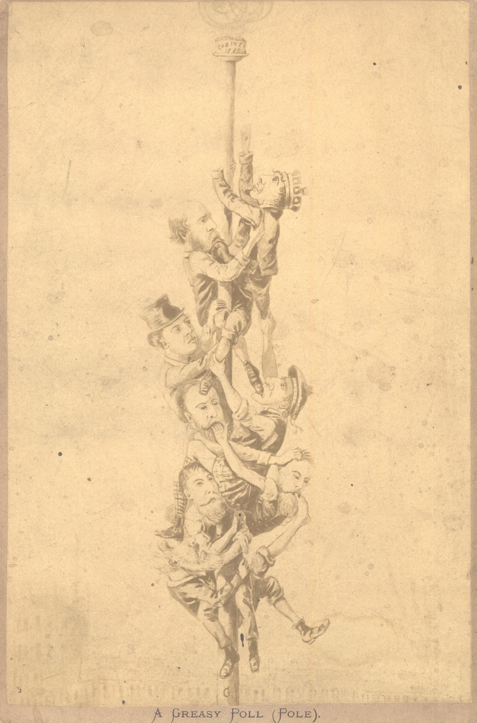 A greasy poll (pole) by Disraeli, Benjamin). Poulton & Son: Photograph ...