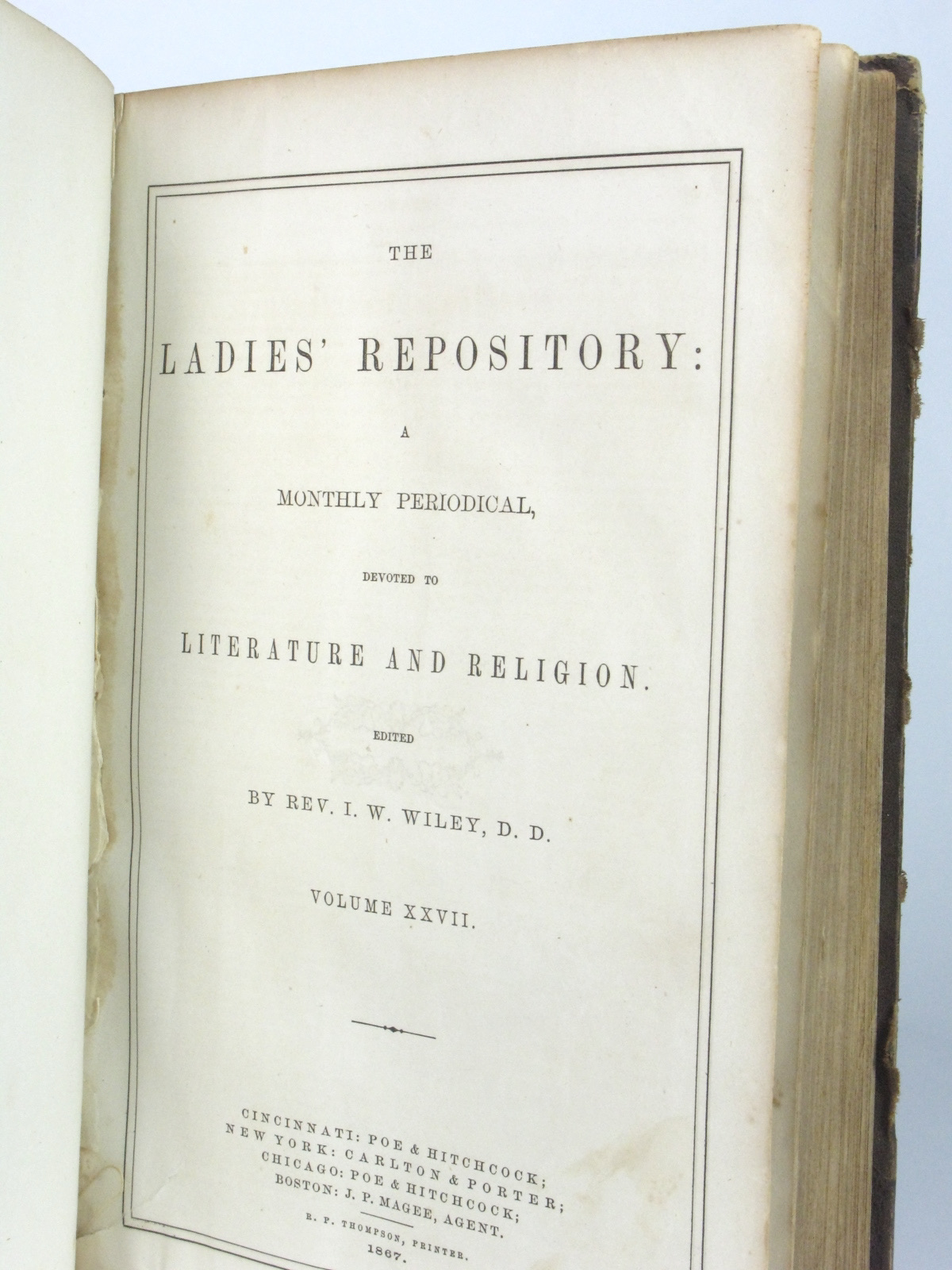 The Ladies' Repository a Monthly Periodical Devoted to Literature and ...