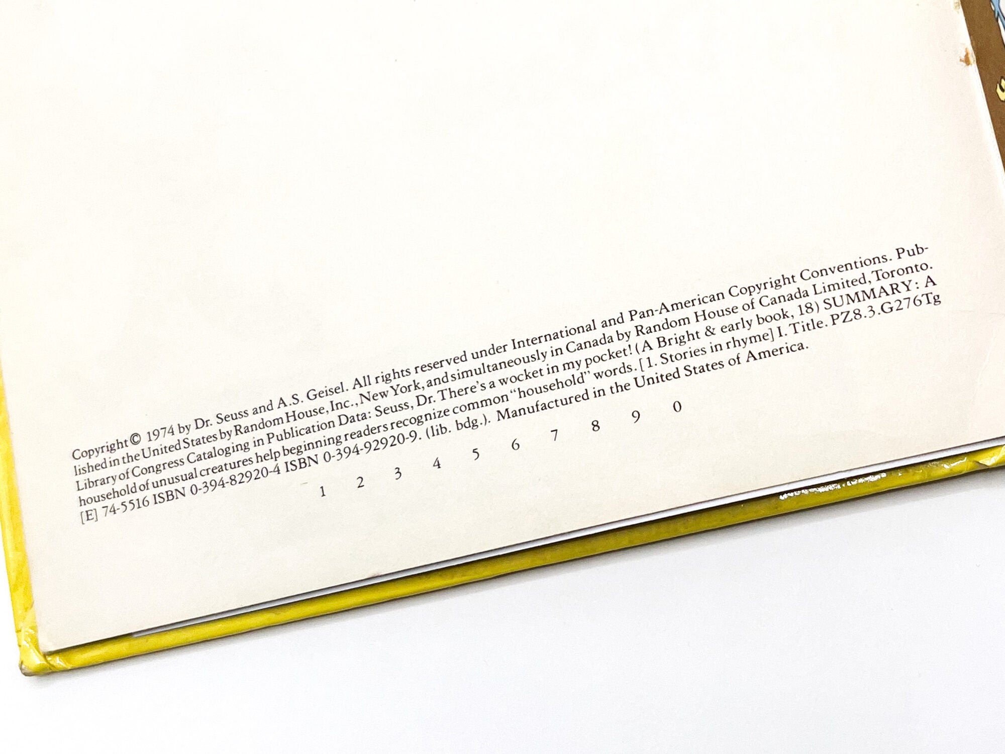 THERE'S A WOCKET IN MY POCKET! by Seuss, Dr: Very good plus. (1974 ...