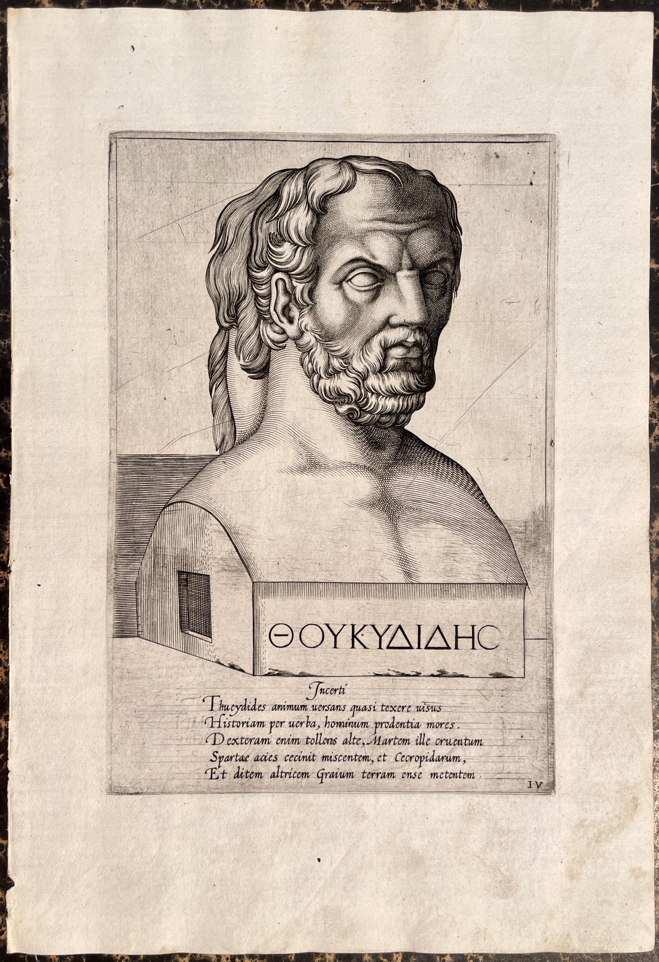 Double-headed bust of Thucydides and Herodotus by Veneziano, Agostino: (1569) Art / Print ...