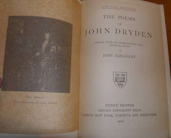The Poems of John Dryden. by Dryden, John; John Sargeaunt (ed.).: Good ...
