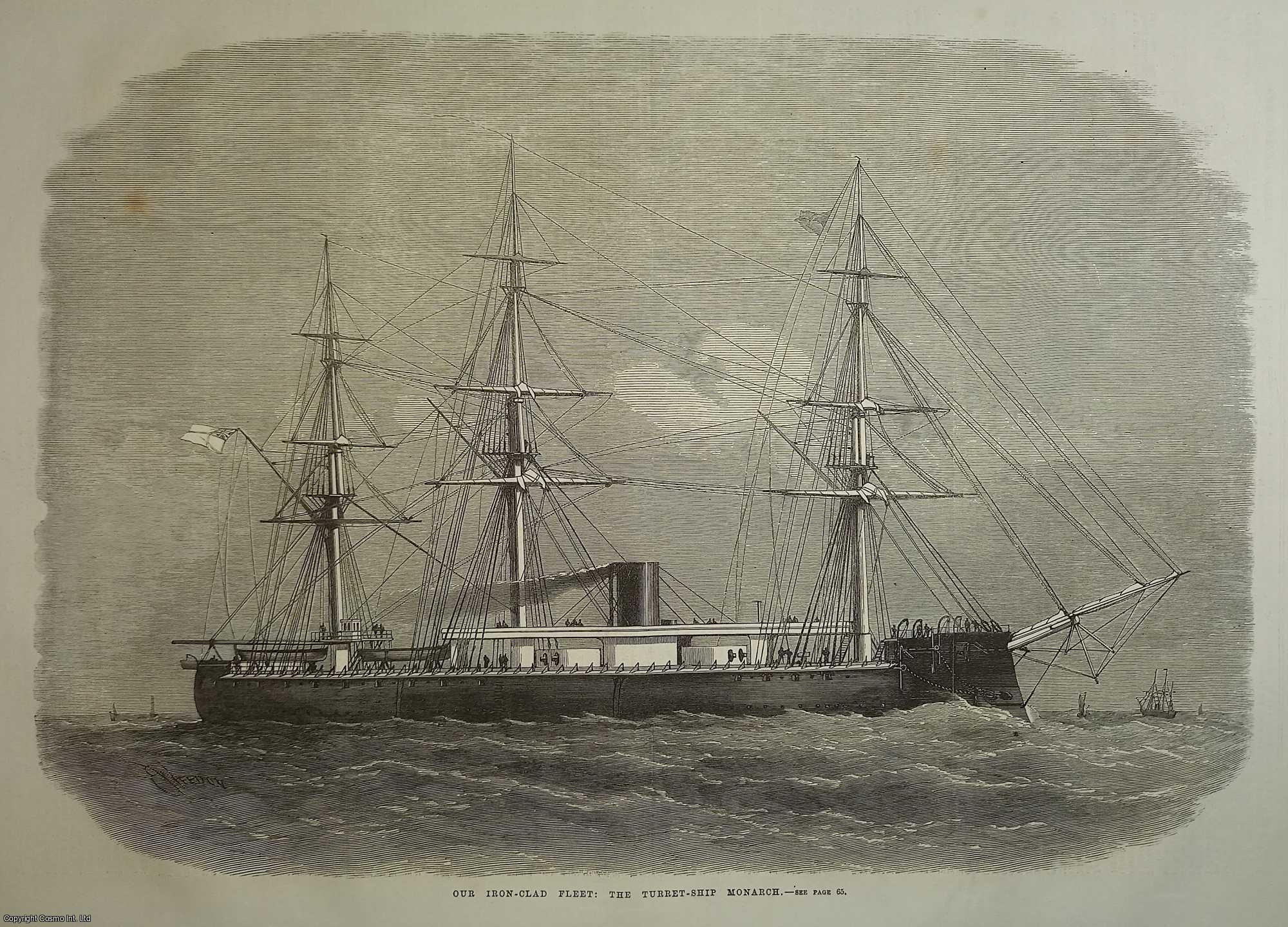 The Turret-Ship, Monarch : Our Iron Clad Fleet. An original woodcut ...