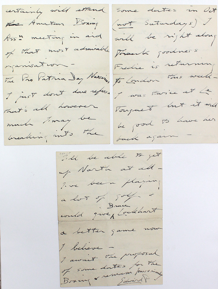 An Original Letter Written and Signed by Edward VIII by Edward VIII ...