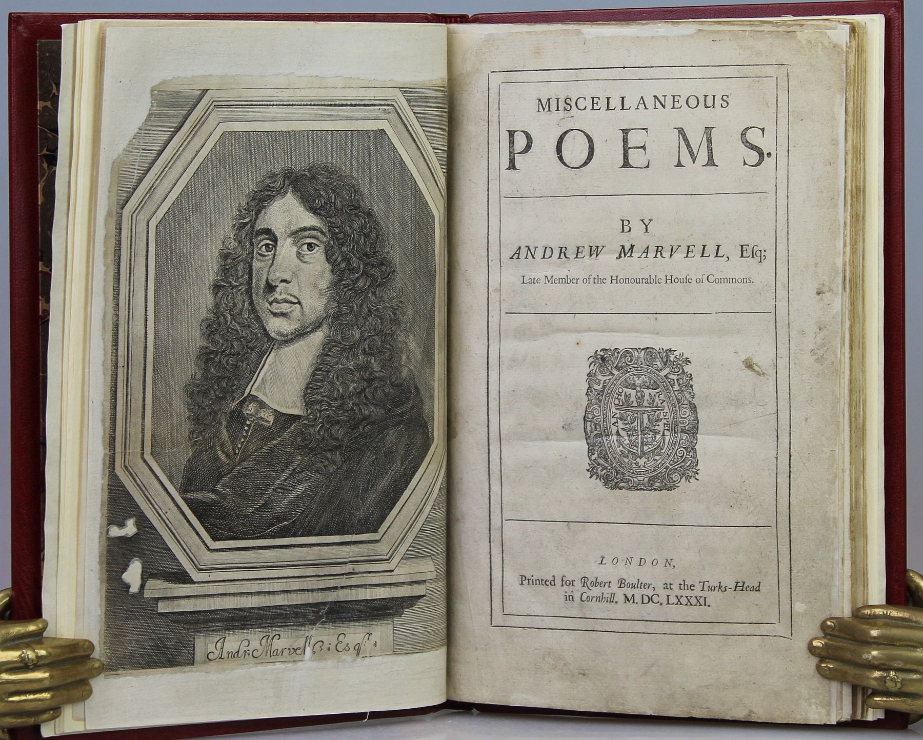 Miscellaneous Poems by Marvell, Andrew: Good Hardcover (1681) 1st ...
