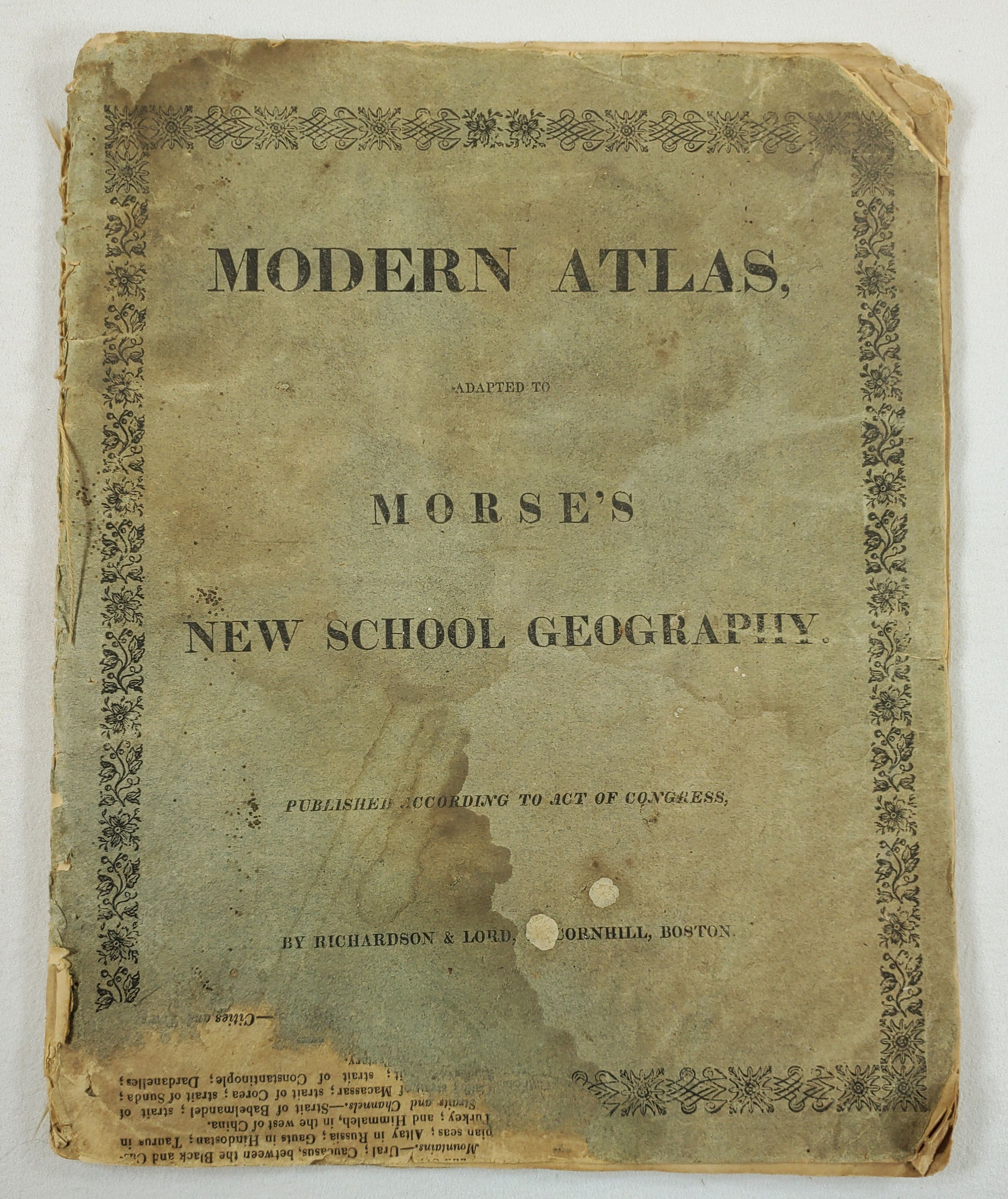 Modern Atlas, Adapted to Morse's New School Geography by Morse, Sidney ...