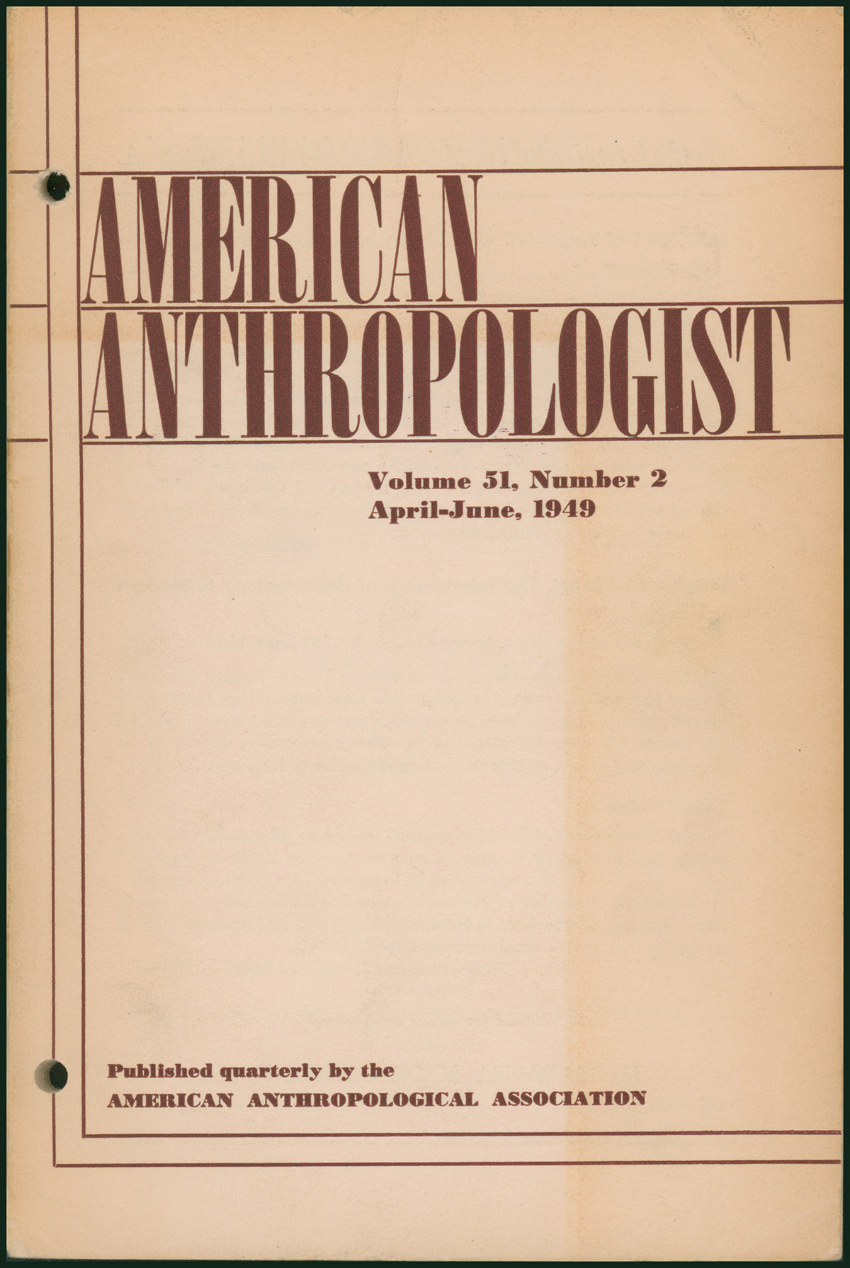 American Anthropologist: Journal of the American Anthropological ... American Anthropologist: Journal of the American Anthropological ...