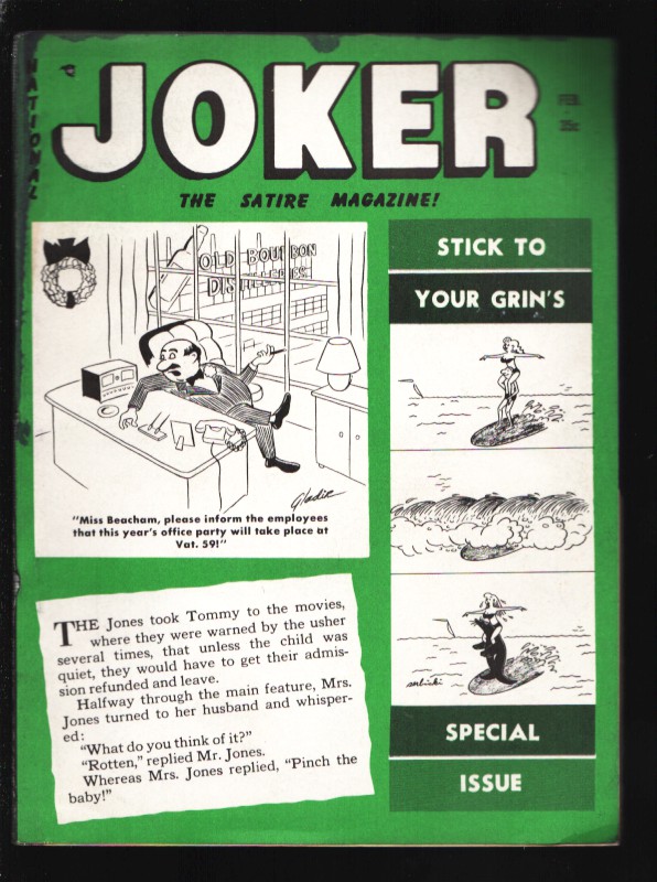 Joker 2/1961 jokes-gags-cartoons-art by Basil Wolverton, Bill Wenzel ...