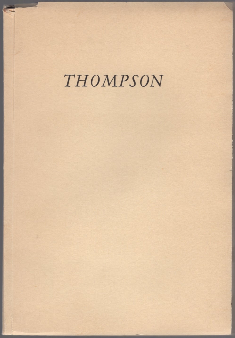 An Account of Books and Manuscripts of Francis Thompson by CONNOLLY ...