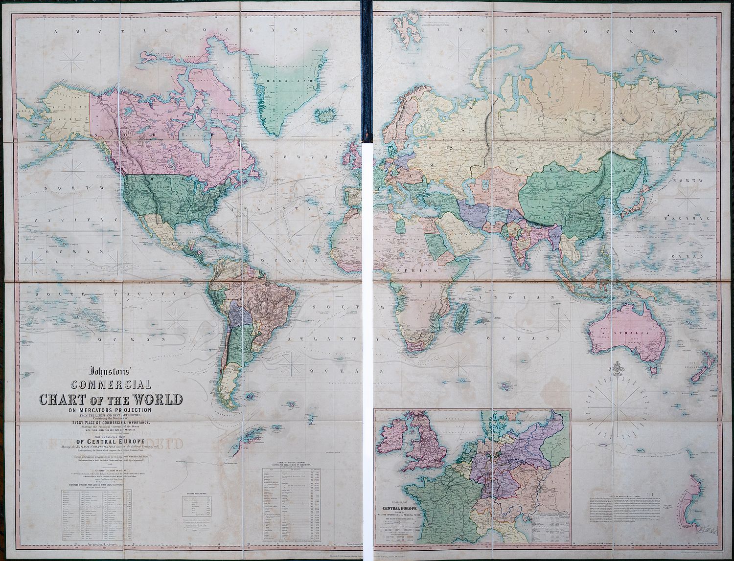 Commercial Chart of the World on Mercator's Projection... | Barnebys