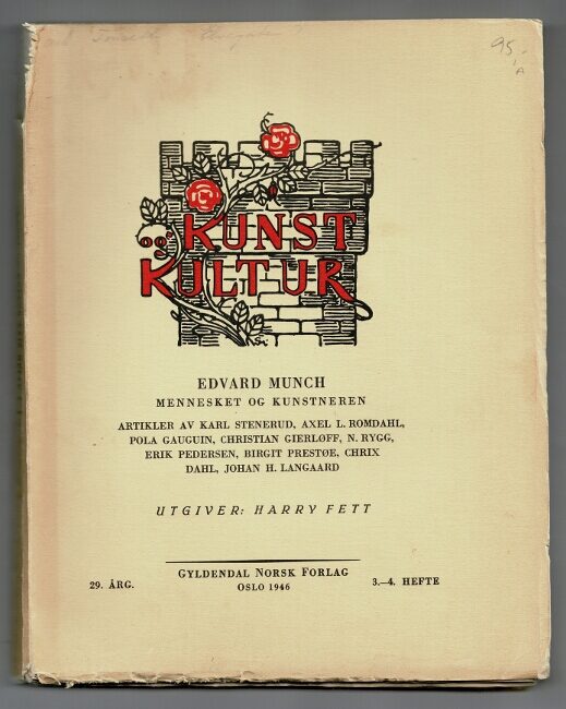 Kinst og Kultur: Edvard Munch: (1963) | Rulon-Miller Books (ABAA / ILAB)
