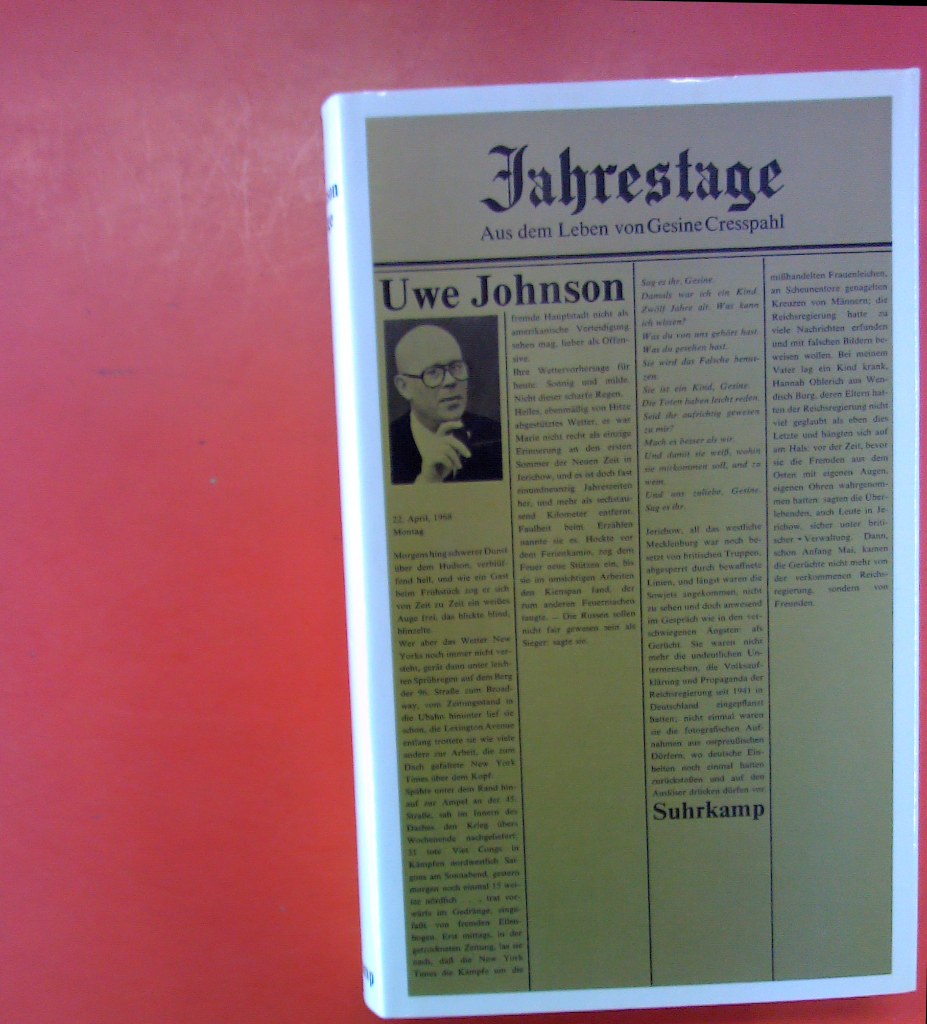 Jahrestage 3: Aus dem Leben von Gesine Cresspahl von Uwe Johnson: very ...