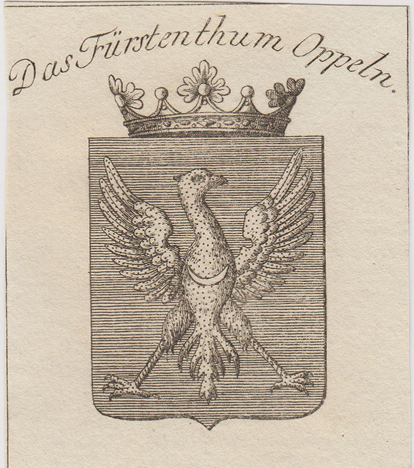 "Das Fürstenthum Oppeln". by Oppeln ( Opole ): Wappen ( Coat Of Arms ...