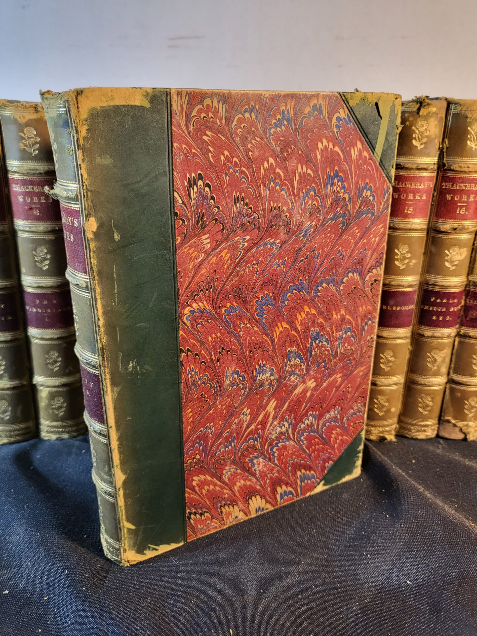 The Works of Thackeray 24 volumes complete rare fine binding 1890 by ...