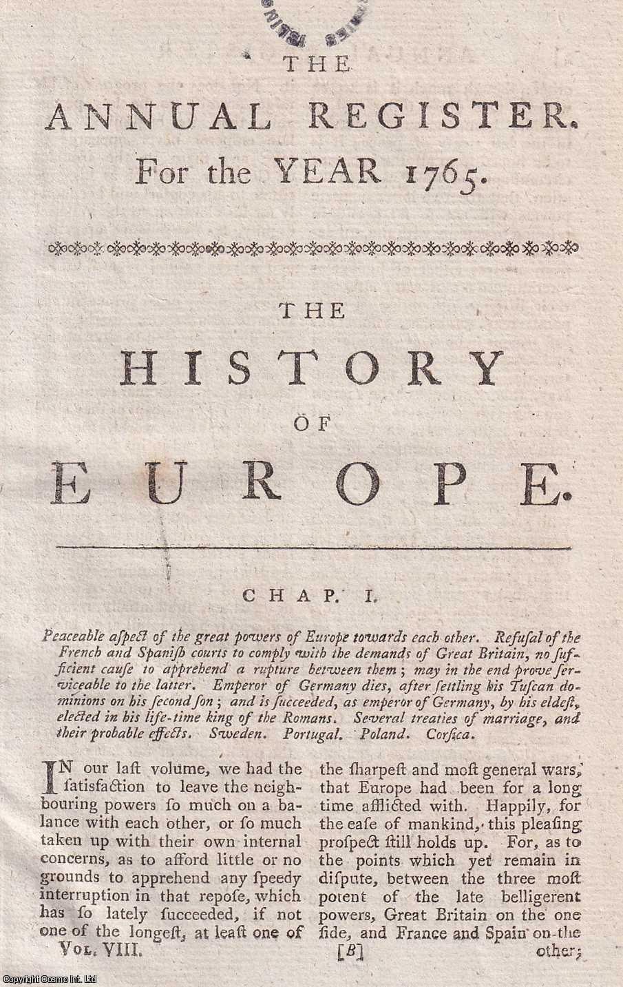 The History of Europe, for the year 1765. An original article from The ...