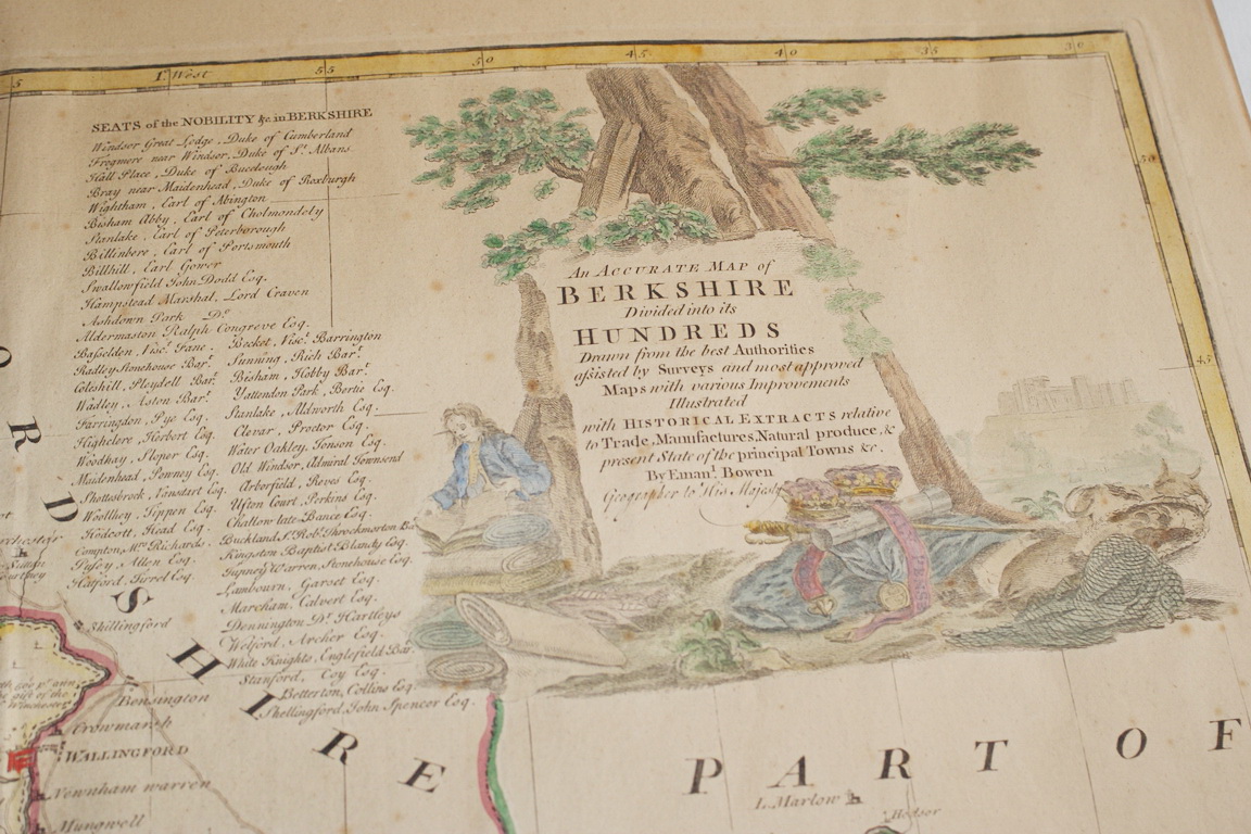 AN ACCURATE MAP OF BERKSHIRE DIVIDED INTO ITS HUNDREDS 1756 by Eman ...