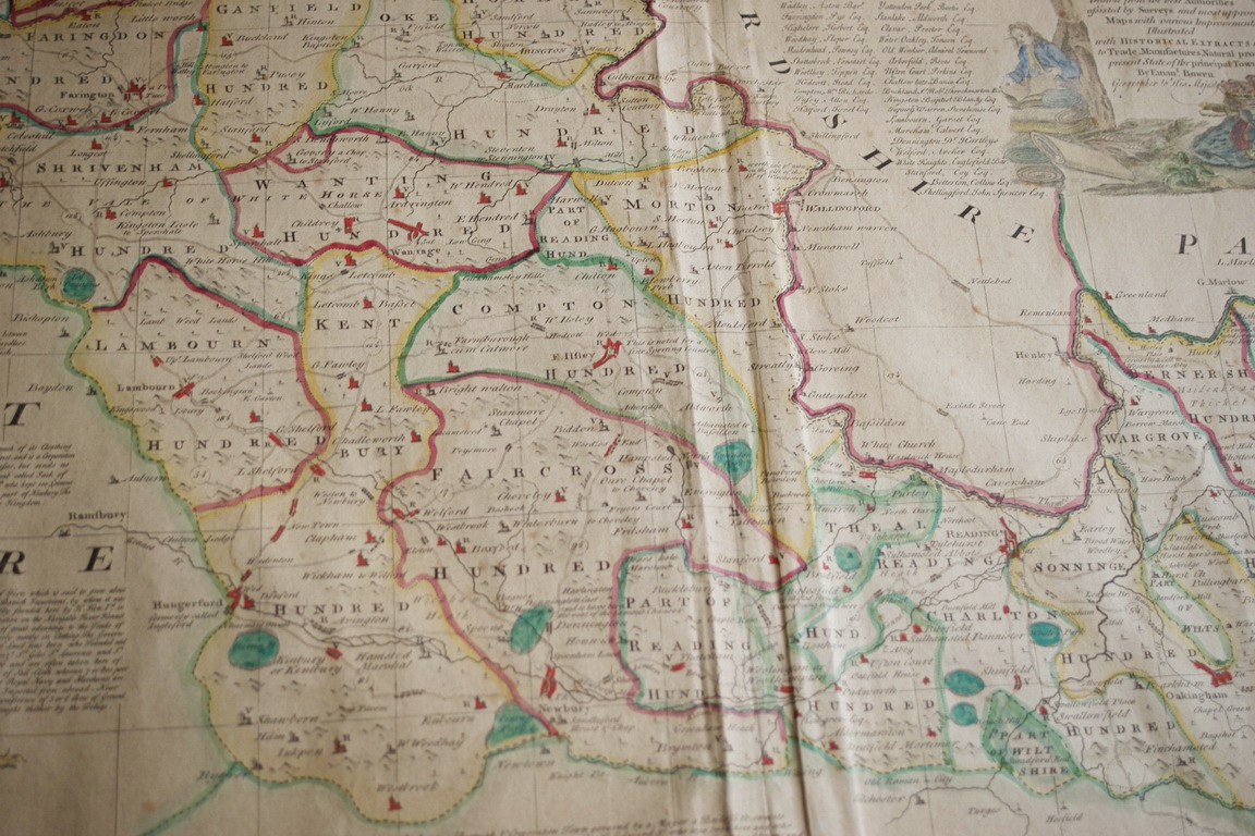 AN ACCURATE MAP OF BERKSHIRE DIVIDED INTO ITS HUNDREDS 1756 by Eman ...