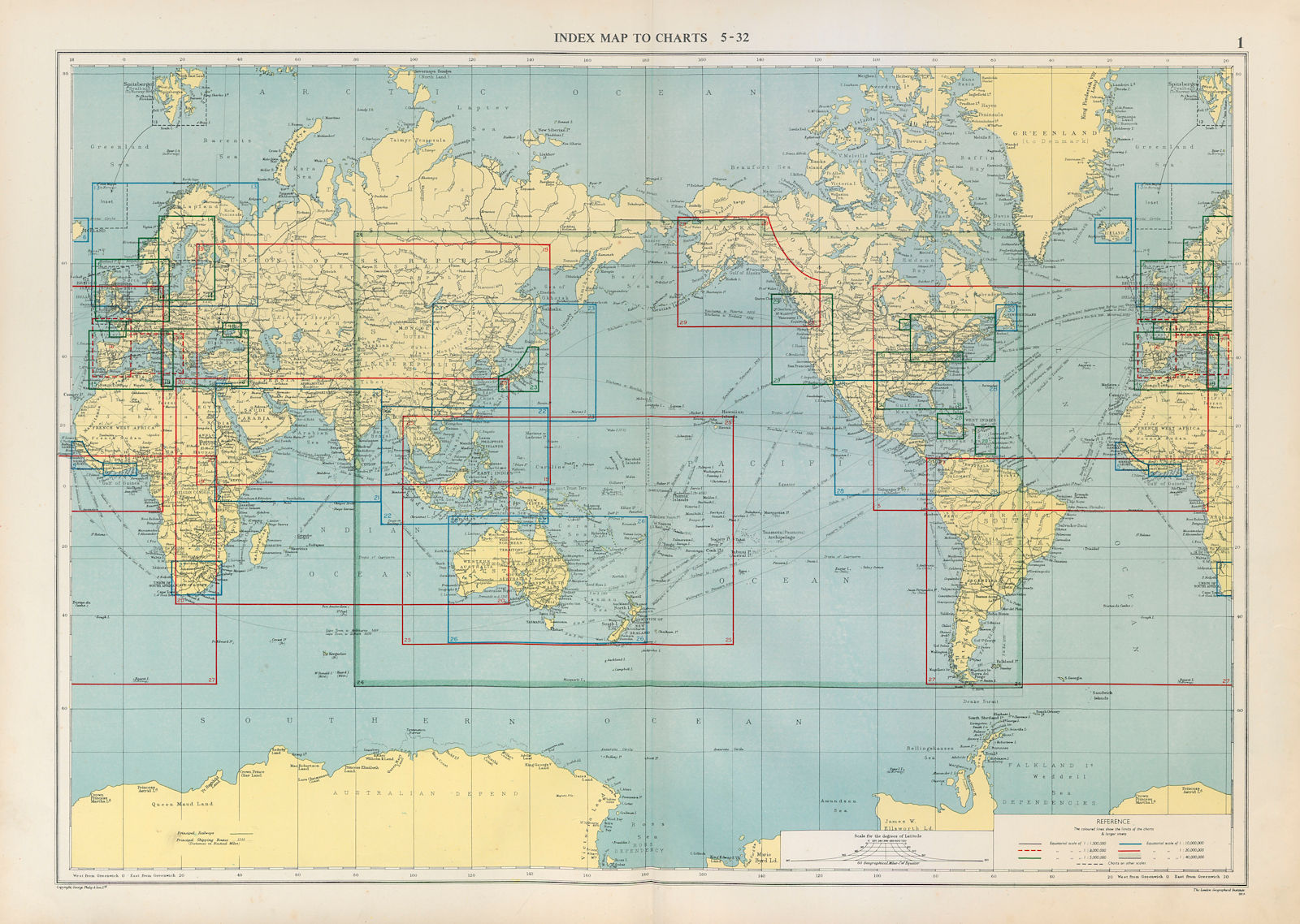 Index Map to Charts Philip, George Philip,World | Barnebys