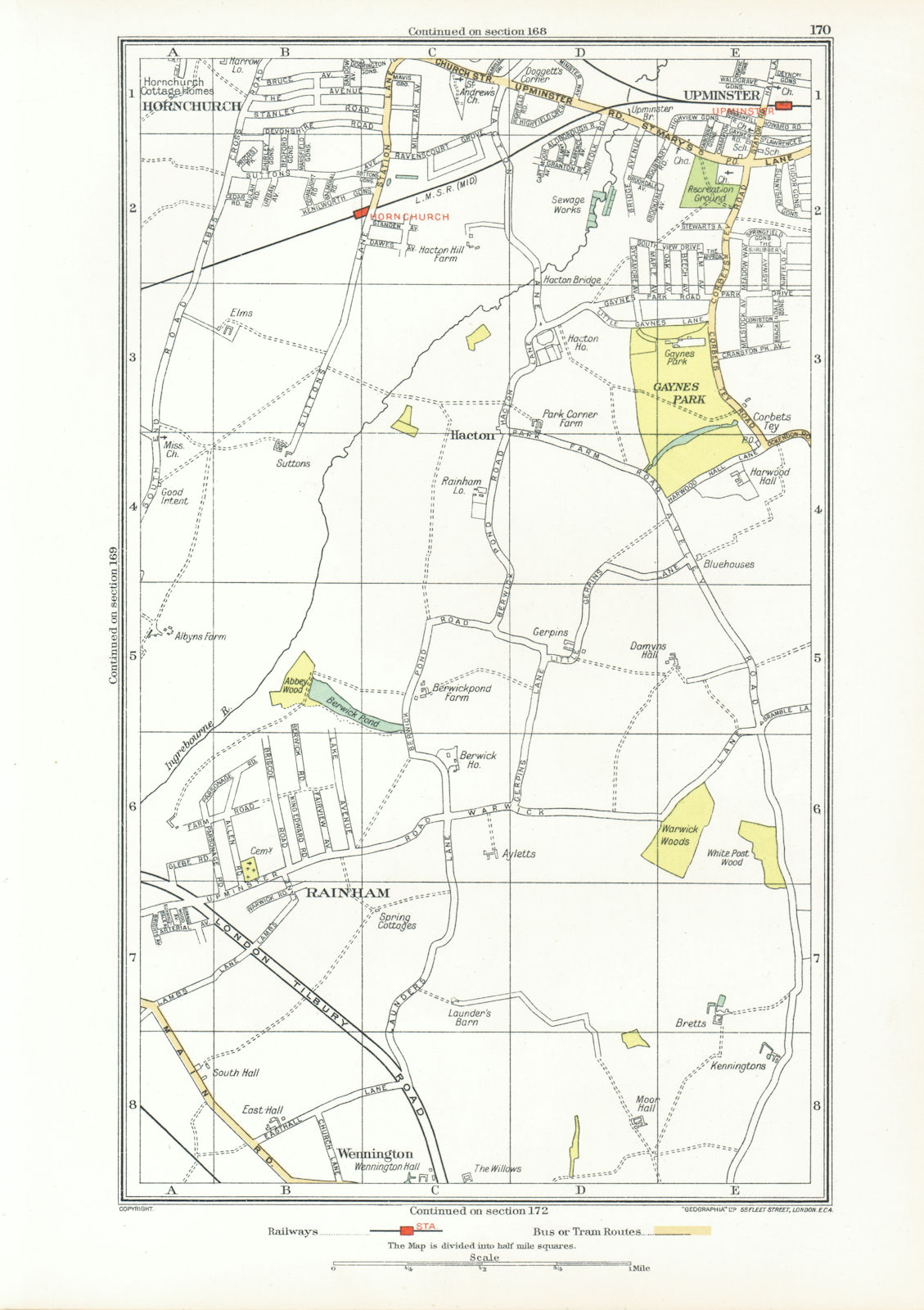 Corbets Toy, Upminster by The Geographia Map Company: (1933) Map ...