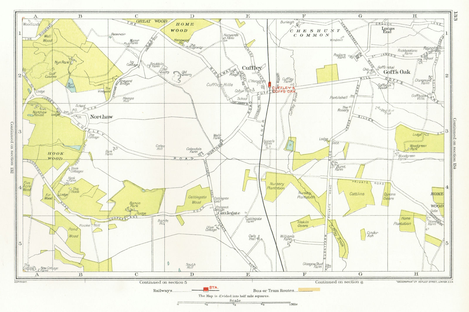 Cuffley, Goff's Oak. Herts, Northaw by Geographers A-Z Map Co ...