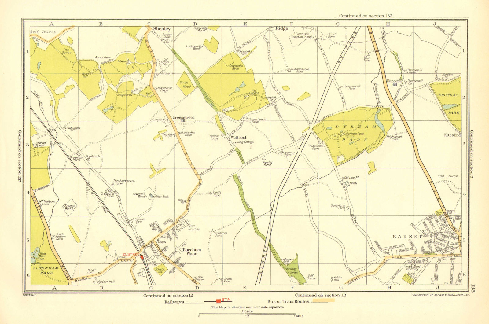 Ridge, Shenley, Well End by Geographers A-Z Map Co / Geographia ...