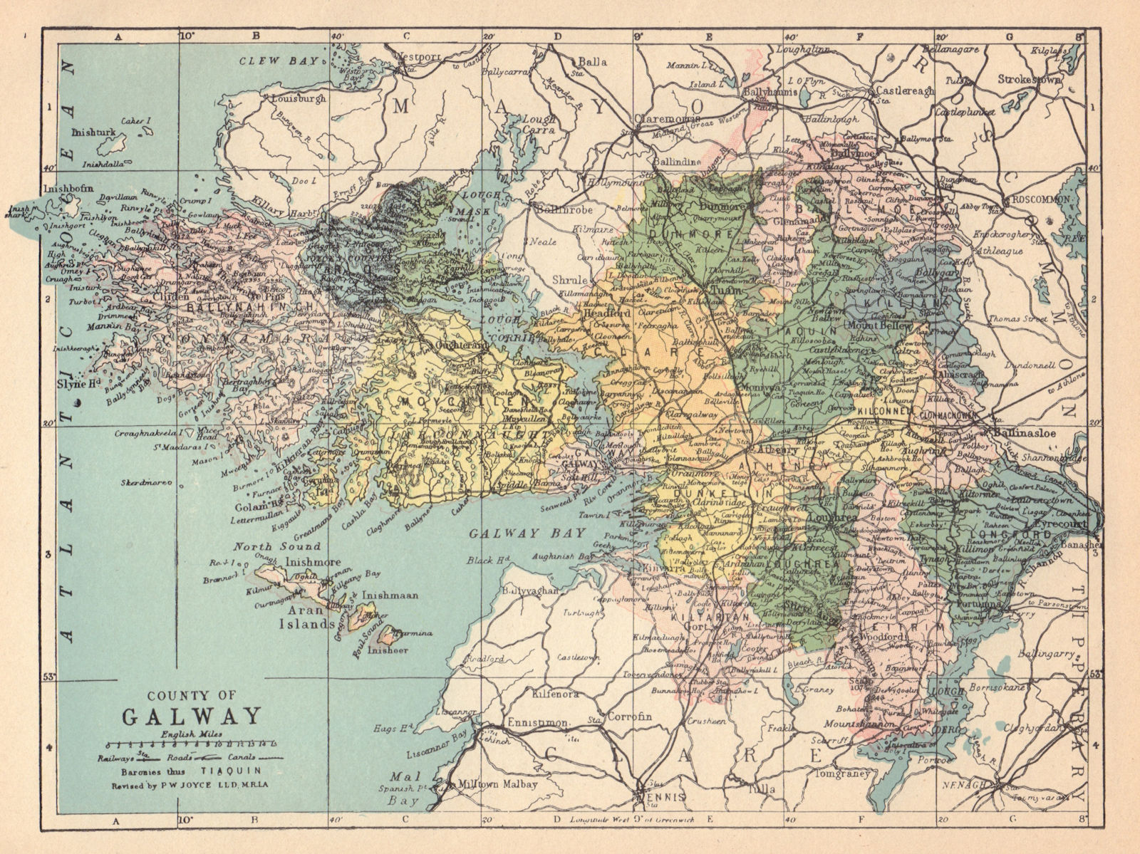 County of Galway by Joyce, Patrick Weston: (1905) Map | Antiqua Print ...
