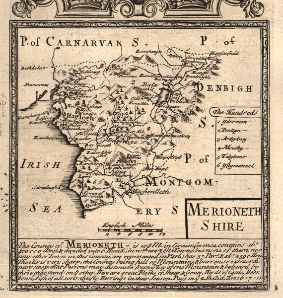 Merioneth-Shire by Owen, John & Bowen, Emmanuel: (1753) Map | Antiqua ...
