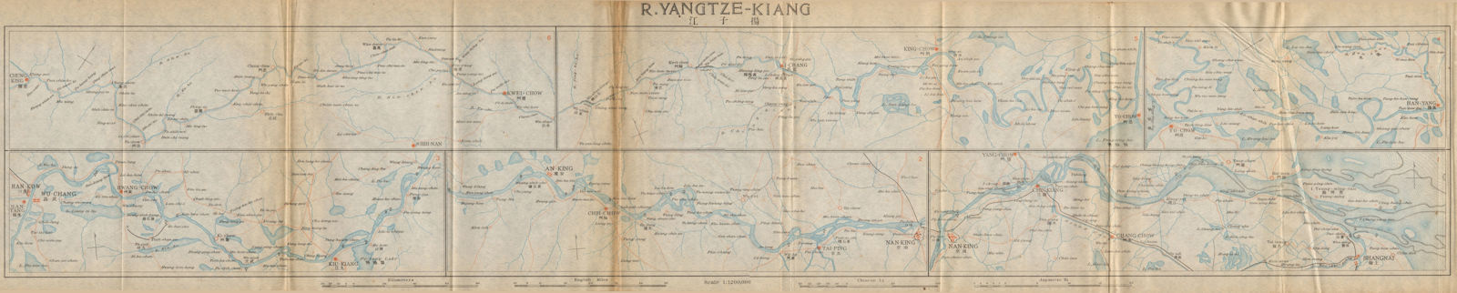 R. Yangtze-kiang par Japanese Government Railways: (1915) Carte ...