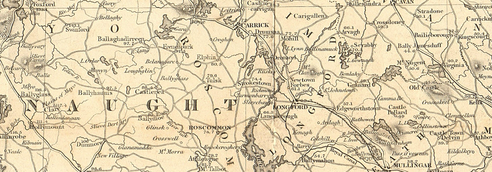 Map of Ireland, divided into provinces and counties, shewing the ...