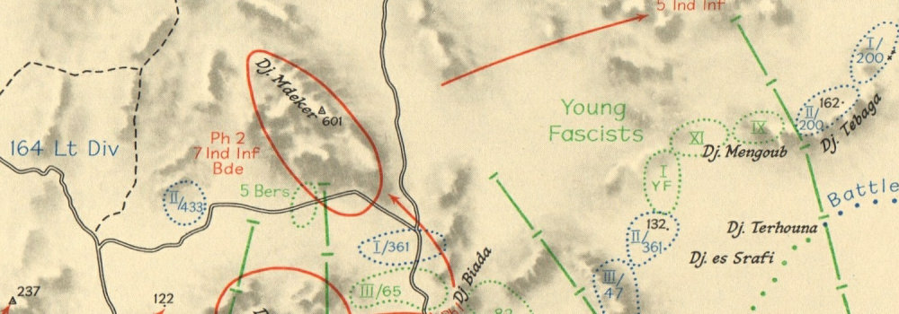 10 Corps' plan of attack on Enfidaville position 19th April 1943 by ...