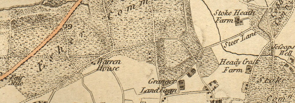 [Map section 42] This antique map section contains all or part of the ...