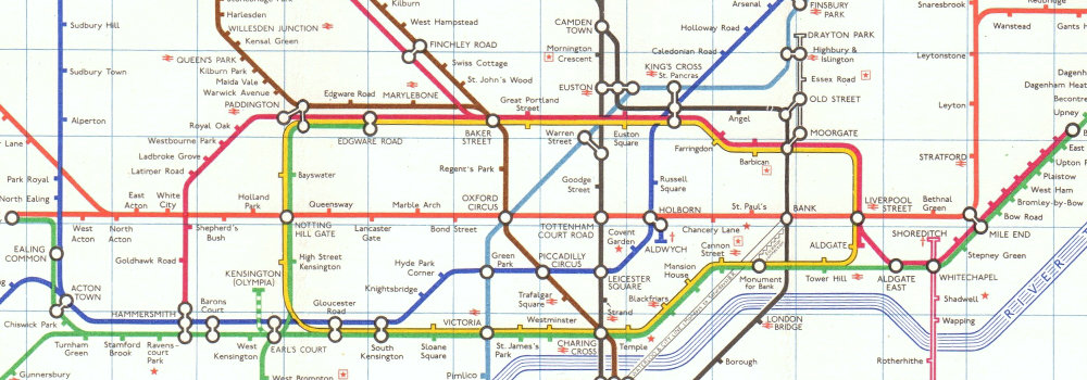 London Transport - Diagram of lines - Number 2 1972 - Pimlico Station ...