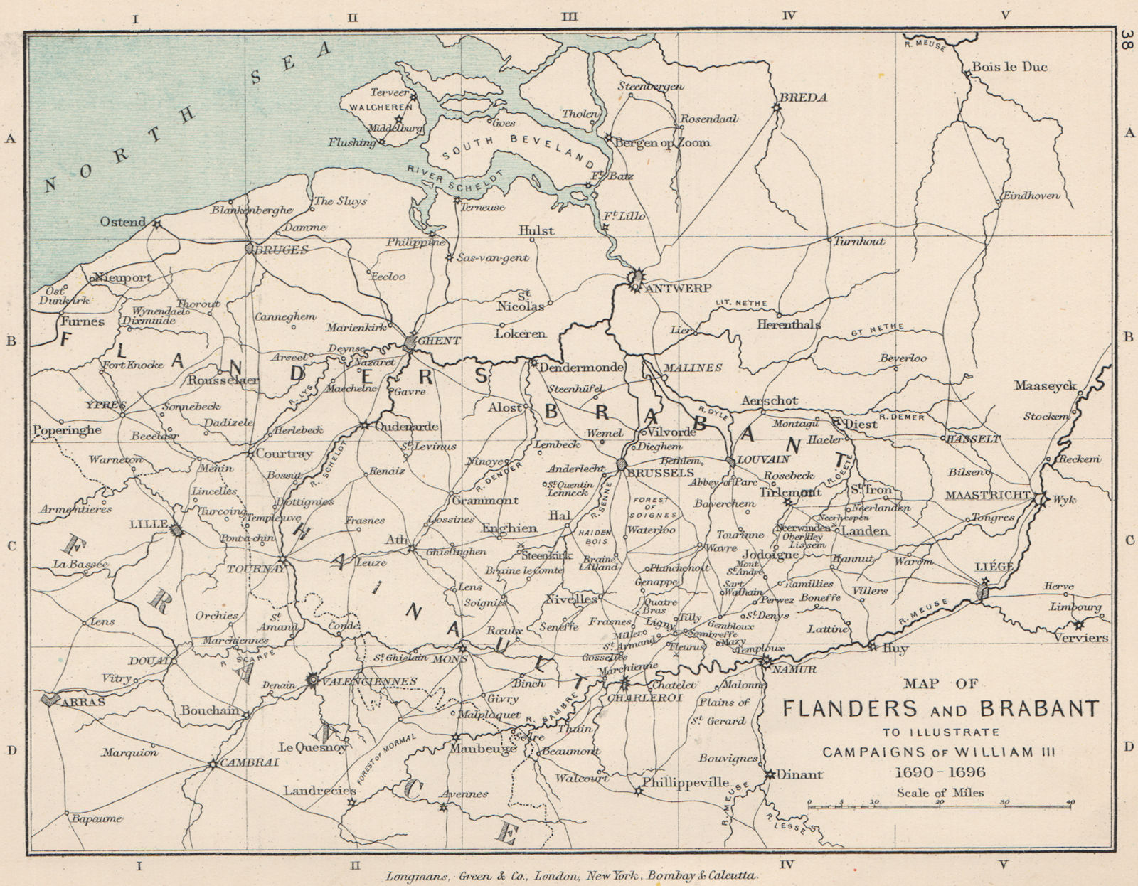 Home Décor Globes & Maps 1690-1696 Mounted Matted Reading for Framing ...