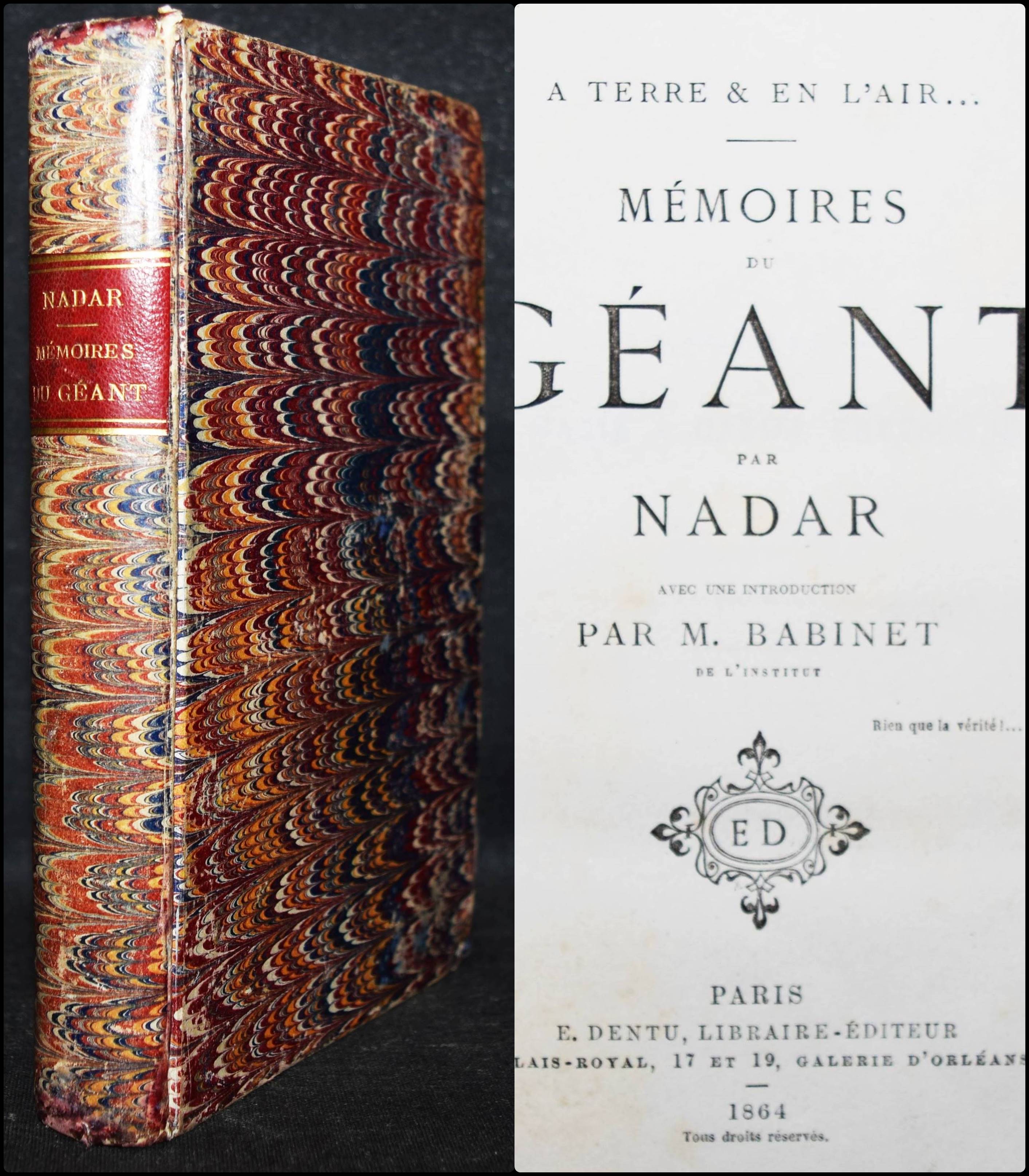 A terre & en l'air . Mémoires du Géant. Avec une introduction par ...