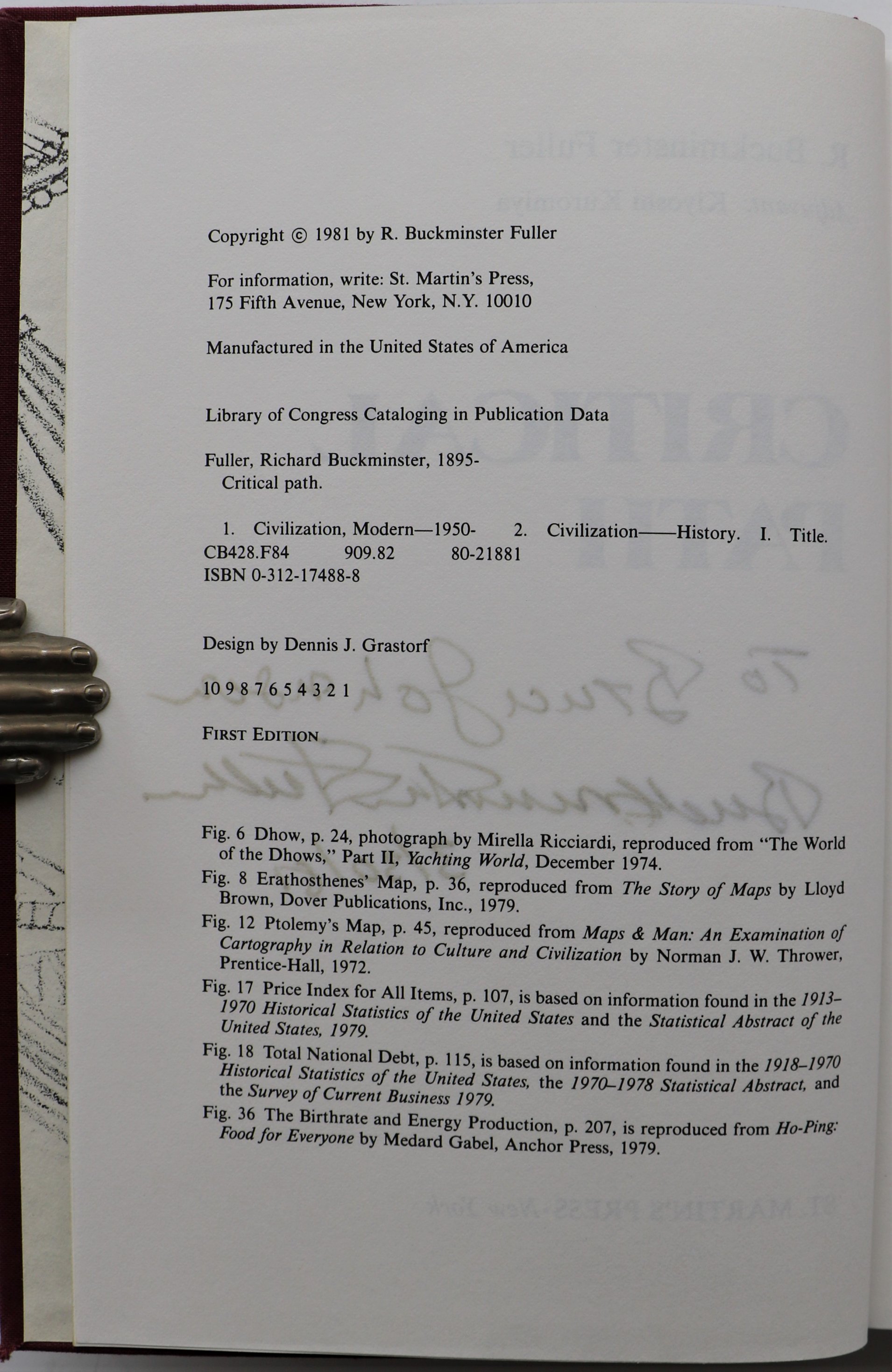 Critical Path by Fuller, R. Buckminster: Very good (1981) Signed by ...