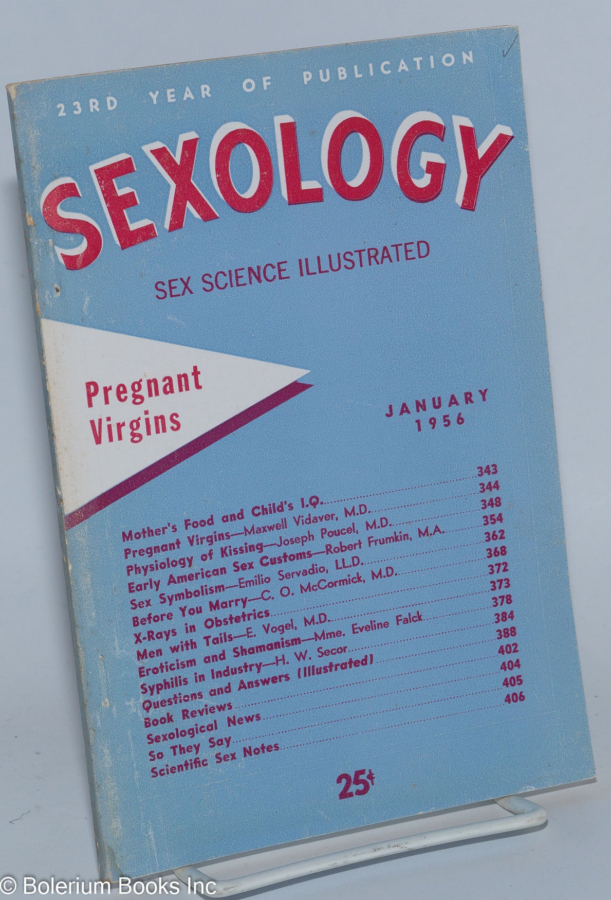Sexology Sex Science Illustrated Vol 22 6 January 1956 Pregnant