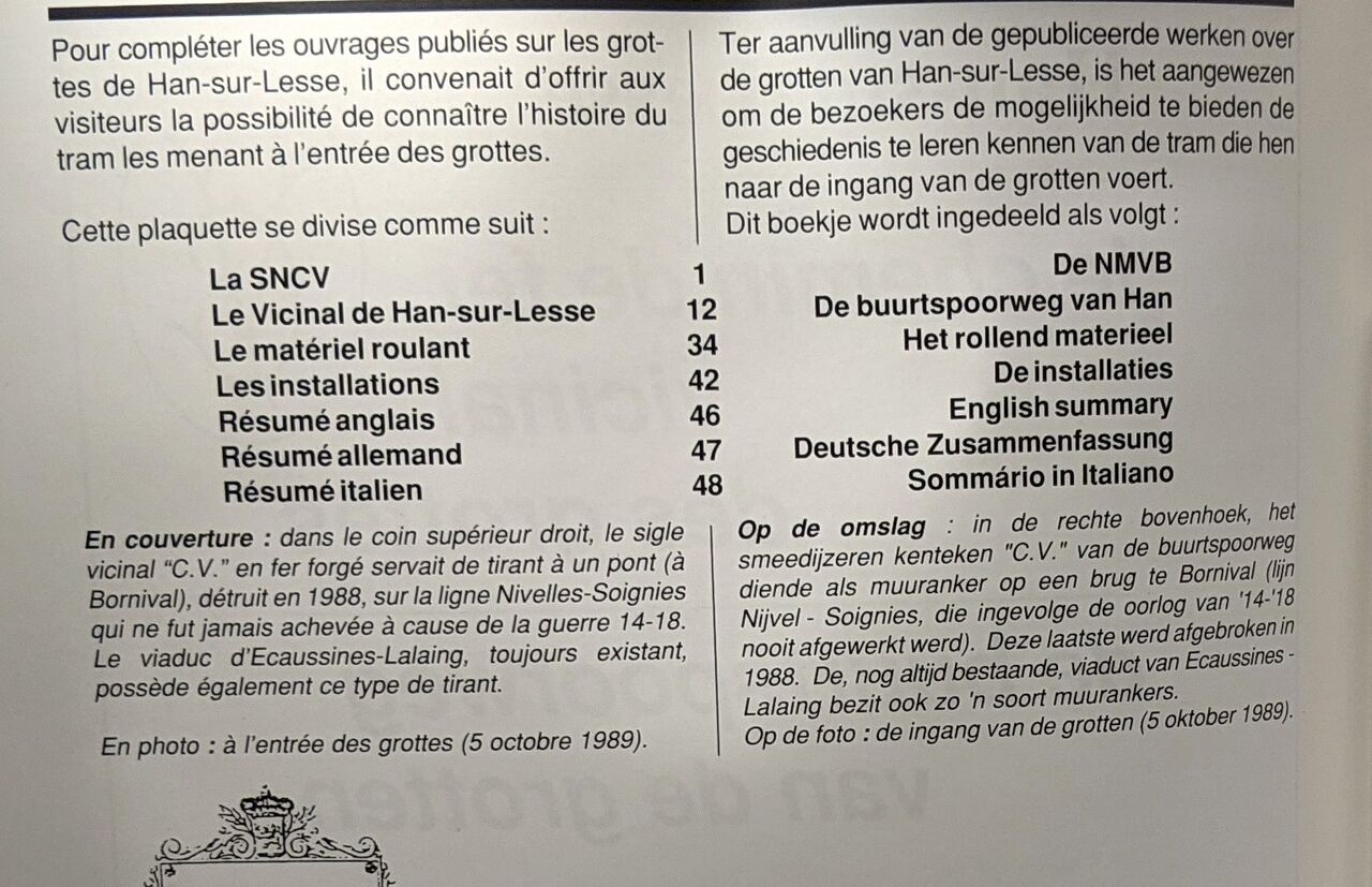 Le chemin de fer vicinal des grottes / De buurtspoorweg van de grotten ...