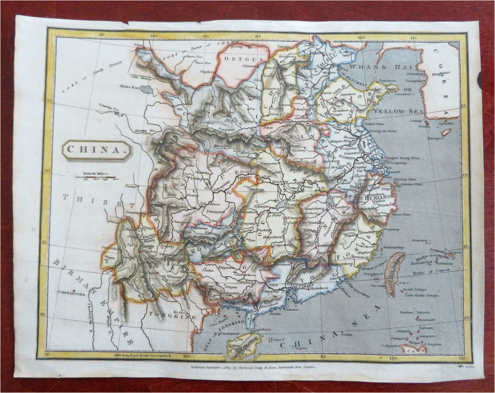 China Qing Empire Peking Beijing Nanking Hong Kong Taiwan 1809 engraved ...