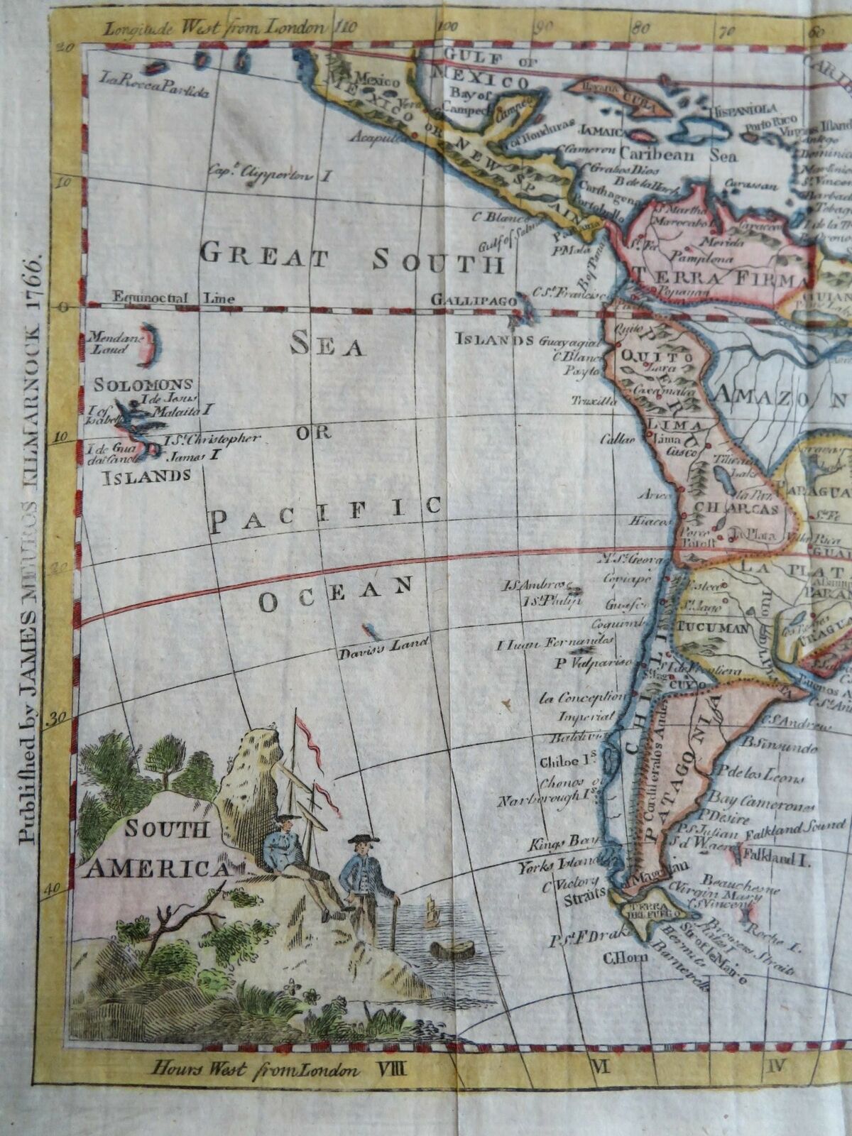 South America European Colonies Terra Firma Brazil Peru 1766 decorative ...