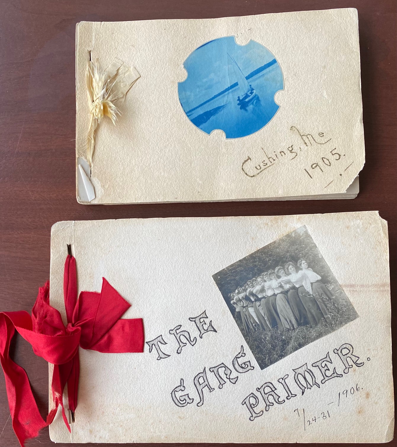 HANDMADE PHOTO ALBUMS w/ DRAWINGS AND DIARY ENTRIES PRIMER 1905-1906 ...