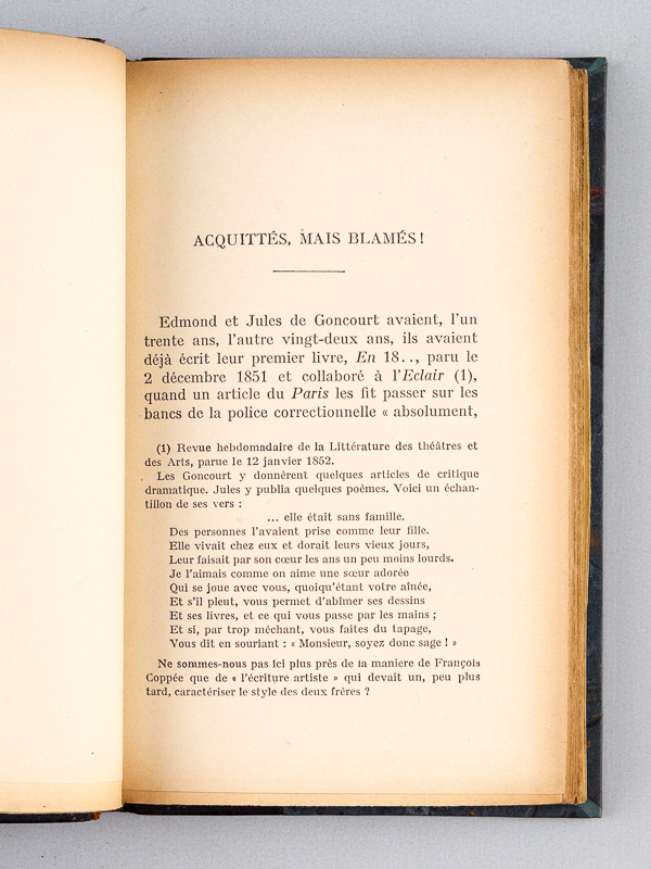 Les Procès Littéraires au XIXe siècle [ Edition originale ] Béranger ...